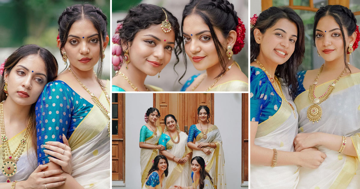 ഓണം കളർ ആക്കി അഞ്ചു സുന്ദരികൾ ആഹാനയുടെയും കുടുംബത്തിന്റെയും ചിത്രങ്ങൾ വൈറൽ Ahana Krishna